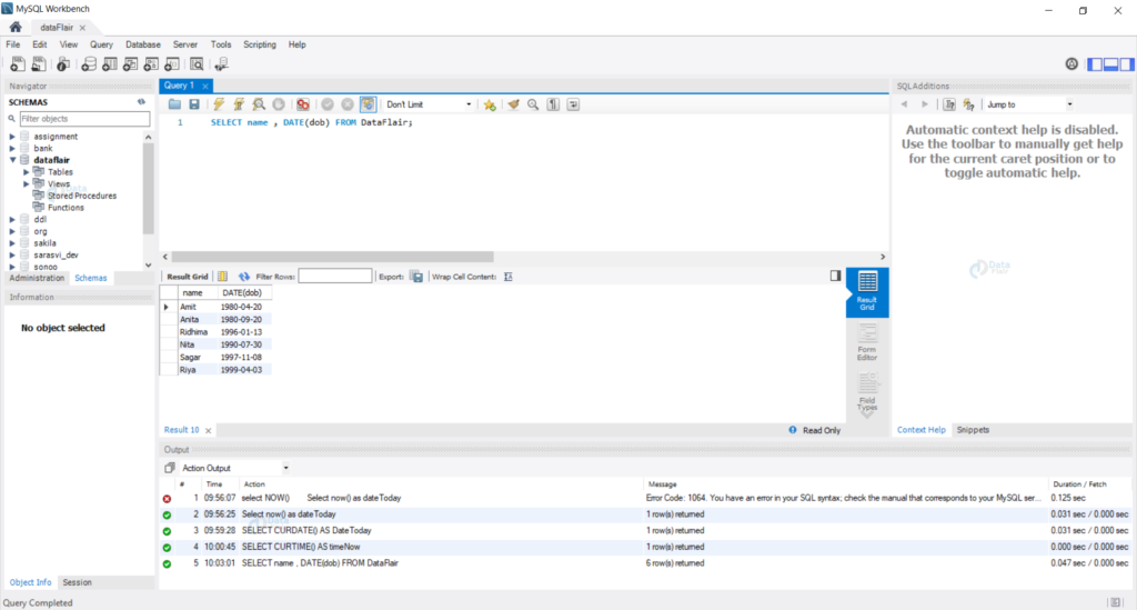 Sql Date Functions Sql Time Functions Dataflair
