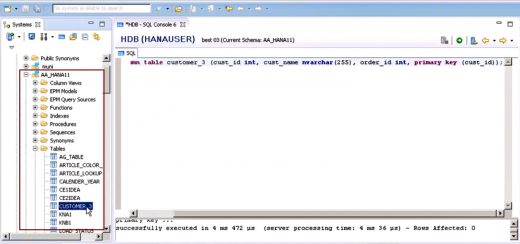 Tables In Sap Hana Easy Steps To Create Tables Using Sql Console And Modeler Dataflair