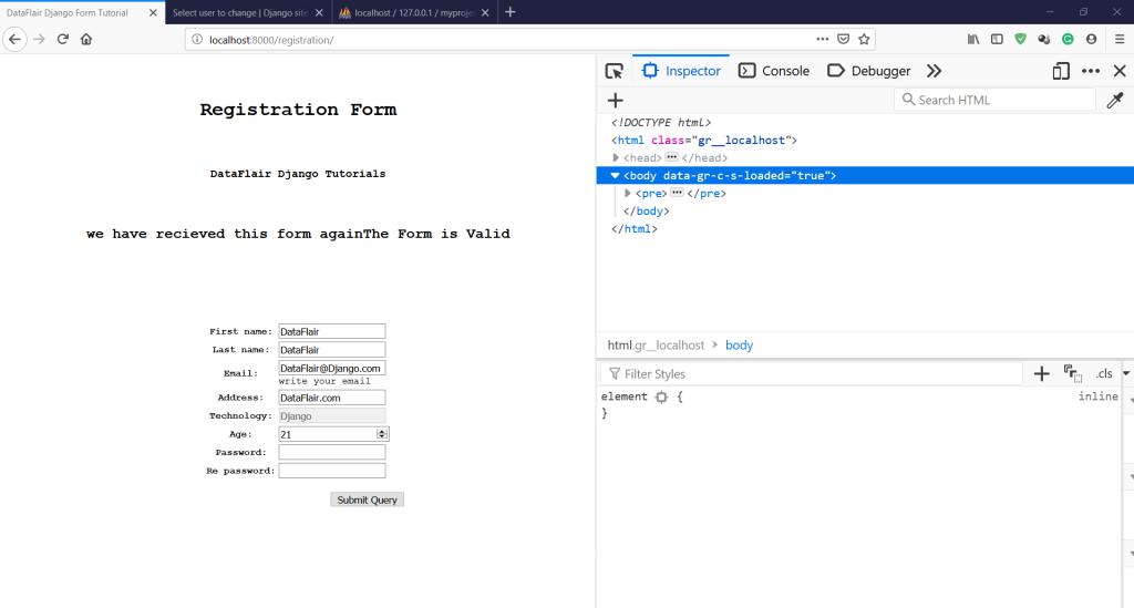 Django Forms Handling And Django Form Validation Master The Concept Dataflair