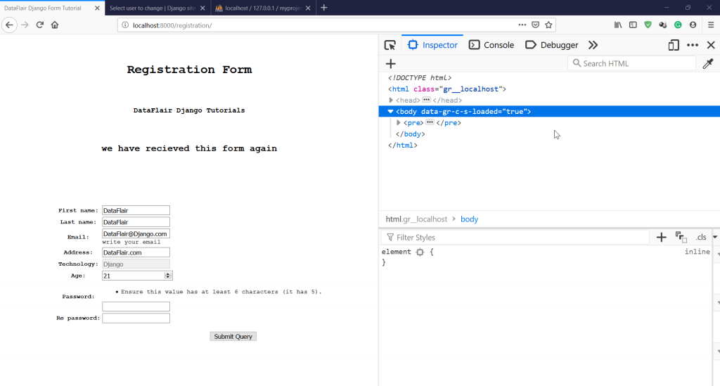 Django Forms Handling And Django Form Validation Master The Concept Dataflair