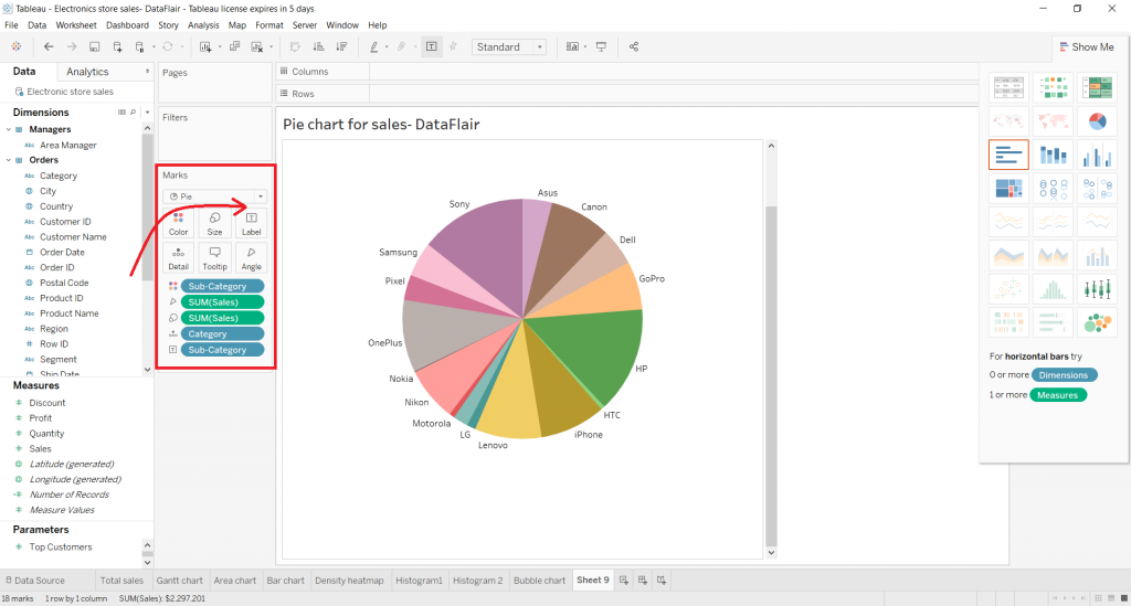 Tableau Pie Chart - Glorify your Data with Tableau Pie - DataFlair Tableau Pie Chart - Glorify your Data with Tableau Pie - DataFlair