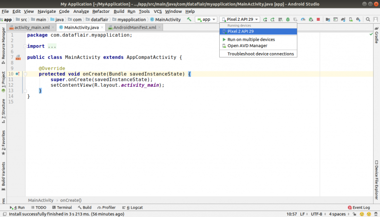 How To Create Your First Android App In Easy Steps Dataflair 9490