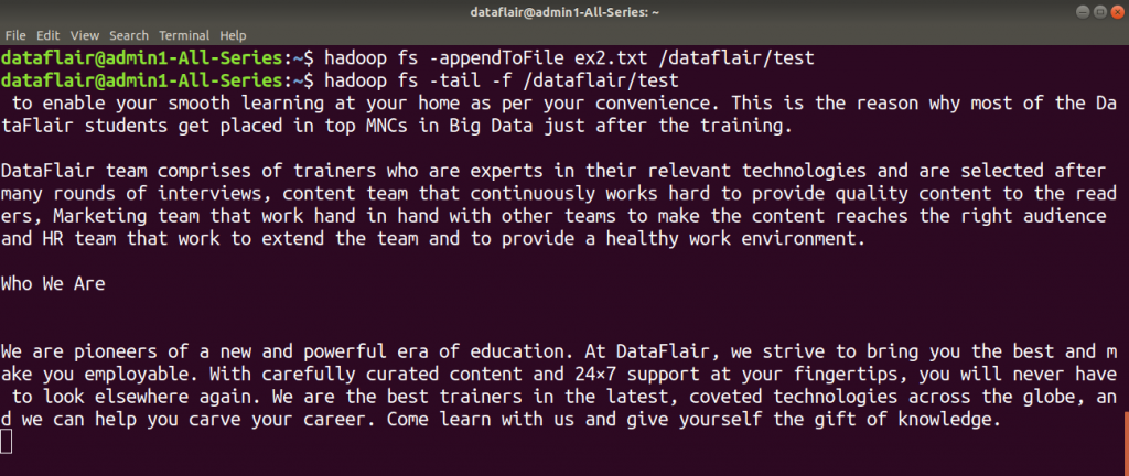 Hadoop Hdfs Commands With Examples And Usage Dataflair