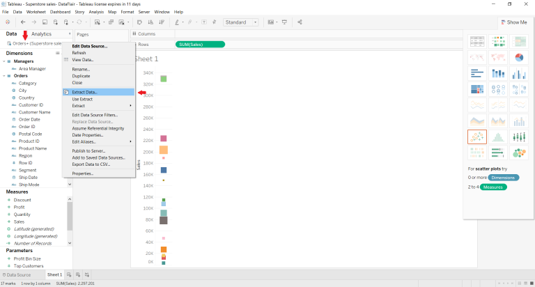 Tableau Data Extracts Learn To Extract Data In Tableau Dataflair