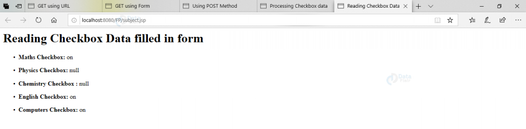 Jsp Form Processing Using Get And Post Methods Dataflair
