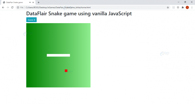 JavaScript Snake Game Tutorial - Develop a Simple Snake Game - DataFlair JavaScript Snake Game Tutorial - Develop a Simple Snake Game - DataFlair