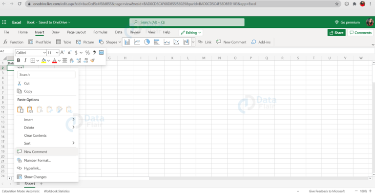 Microsoft Excel Online - DataFlair