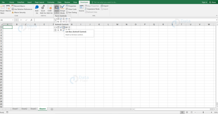 Vba Controls Form Control And Activex Control In Excel Dataflair