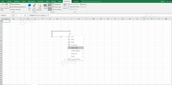 Vba Controls Form Control And Activex Control In Excel Dataflair