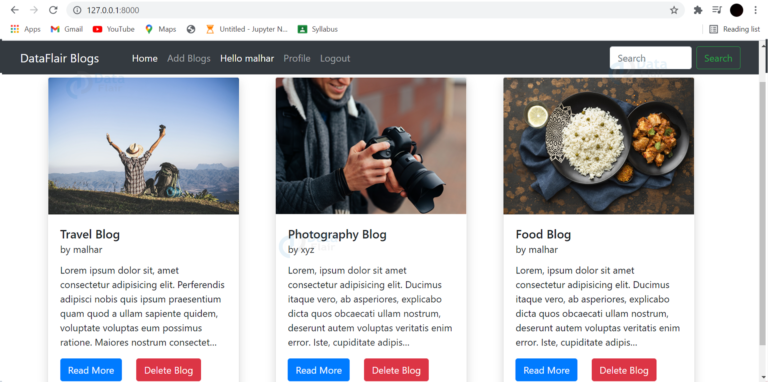 Create A Blog Application With Python Django Dataflair
