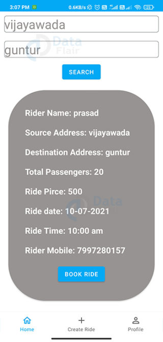 Create Android Car Pooling App Project Dataflair