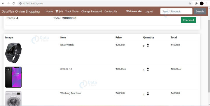Online Shopping System Project In Python Django Dataflair
