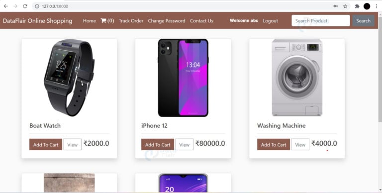 Online Shopping System Project In Python Django Dataflair